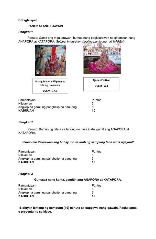 COT1-Fil 10 F10WG-If-g-61 Panghalip Bilang Panuring Sa Mga Tauhan | DOCX