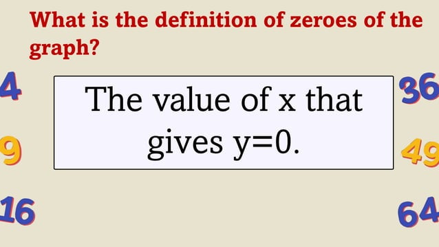 COT 1 - GENMATH - INTERCEPTS ZEROES AND ASYMPTOTES.pptx | Physics | Science