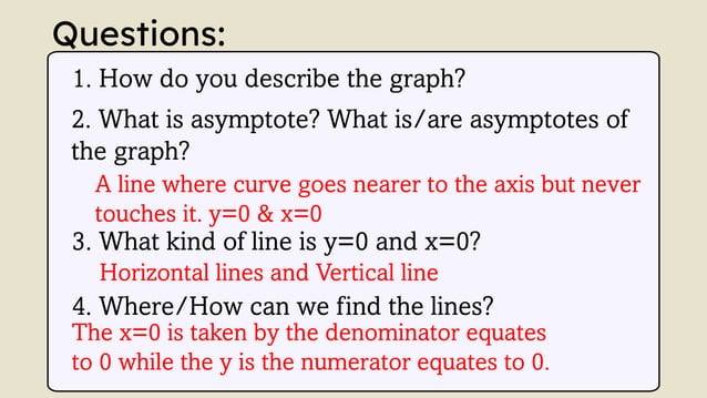 COT 1 - GENMATH - INTERCEPTS ZEROES AND ASYMPTOTES.pptx | Physics | Science