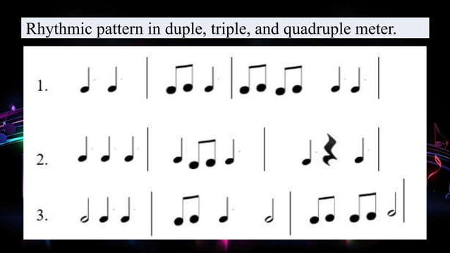 COT Music 6- Quarter 1-Rhythmic Pattern.ppt | Music | Entertainment