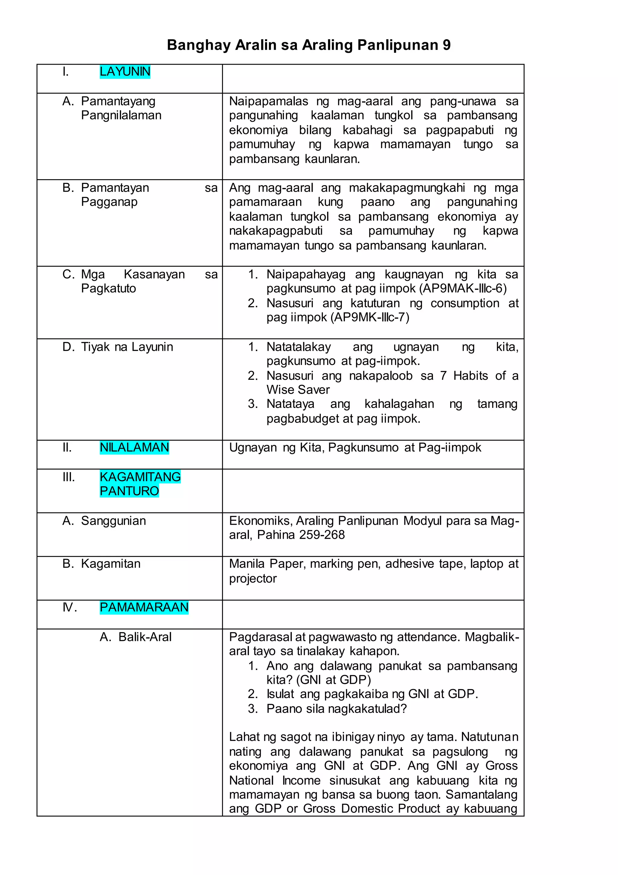 AP 9 LESSON PLAN | DOCX