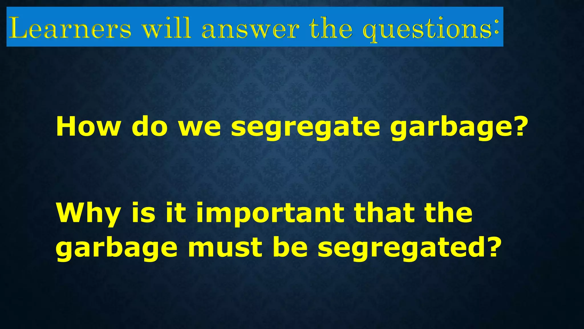 CLASSIFICATION OF WASTE | PPTX