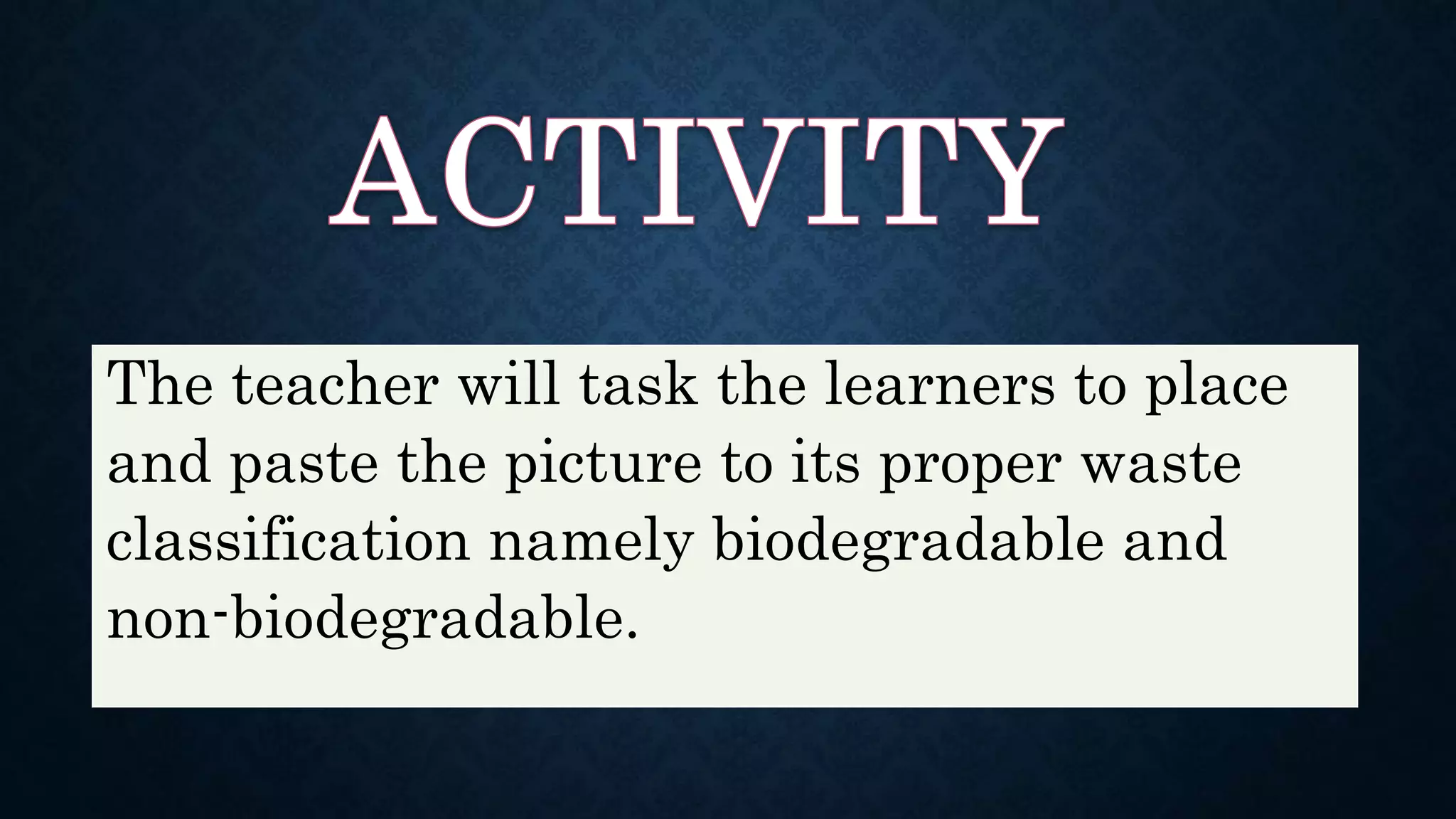 CLASSIFICATION OF WASTE | PPTX