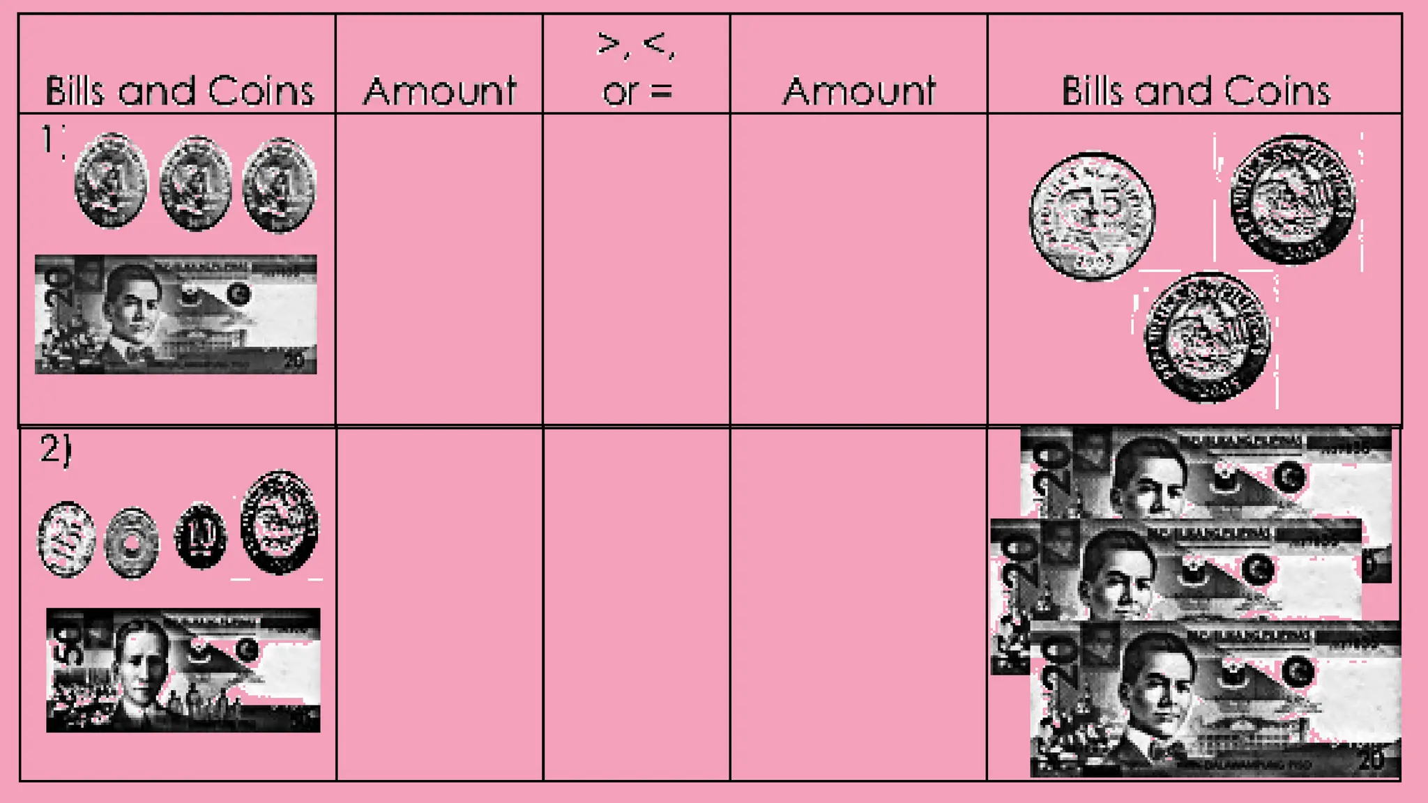 comparing Philippine money bills and coins | PPTX