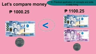 comparing Philippine money bills and coins | PPTX