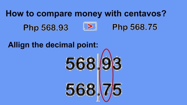 cot 1comparing money.pptx learning material | PPT