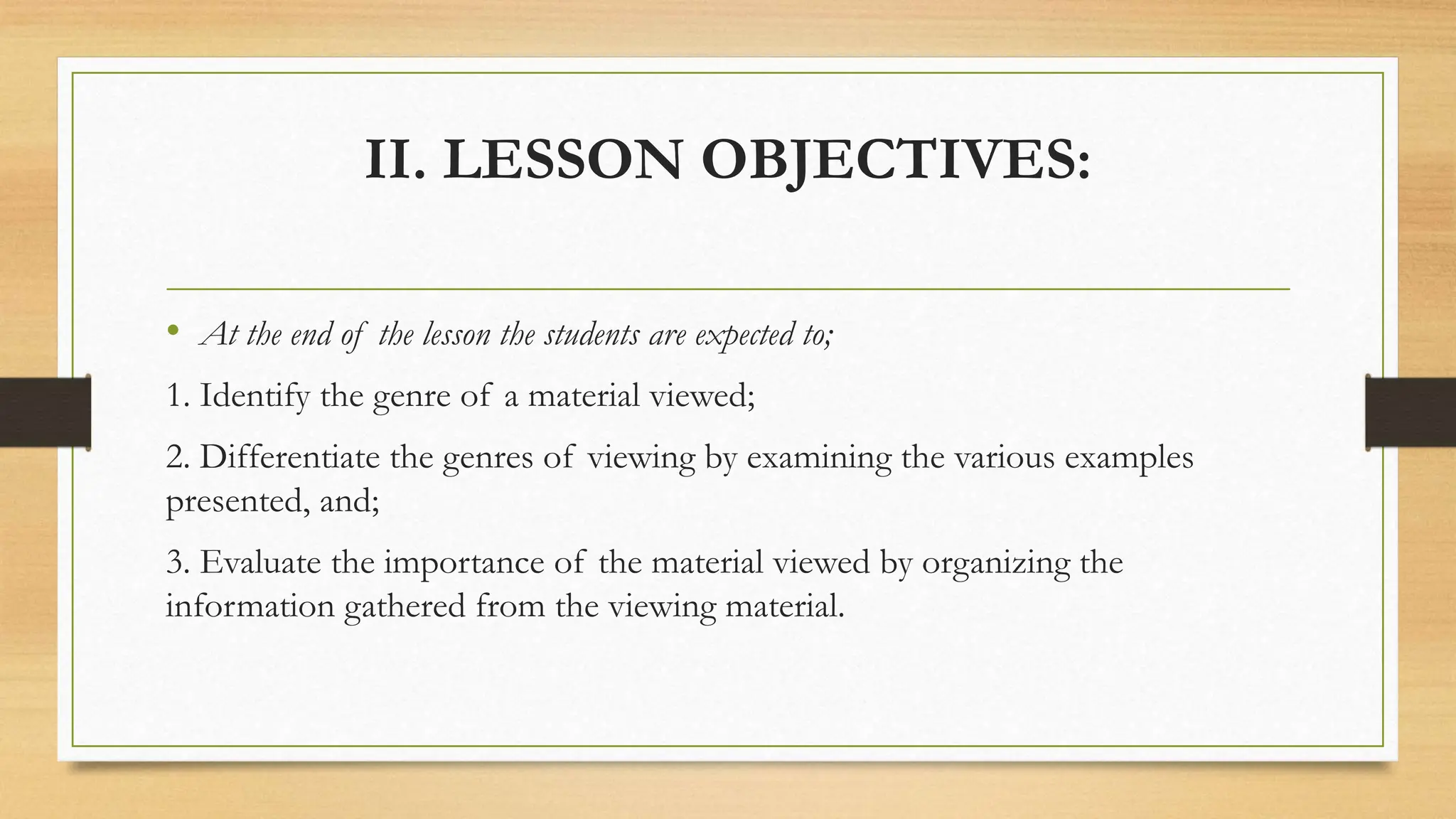 COT 1 GENRES OF VIEWING.pptx english 7 quarter 2 | PPTX