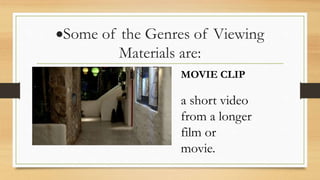 COT 1 GENRES OF VIEWING.pptx english 7 quarter 2 | PPTX | Documentary ...
