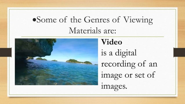 COT 1 GENRES OF VIEWING.pptx english 7 quarter 2 | PPTX | Documentary ...