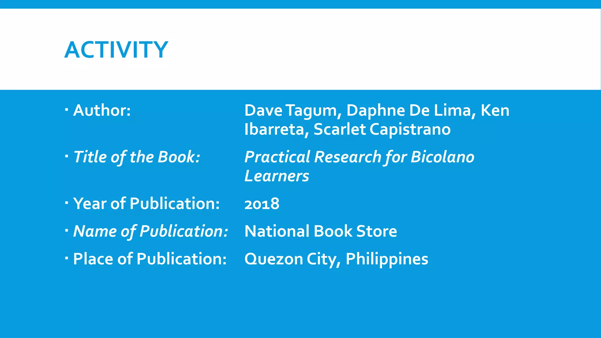 Citing Sources Exemplar | PPT