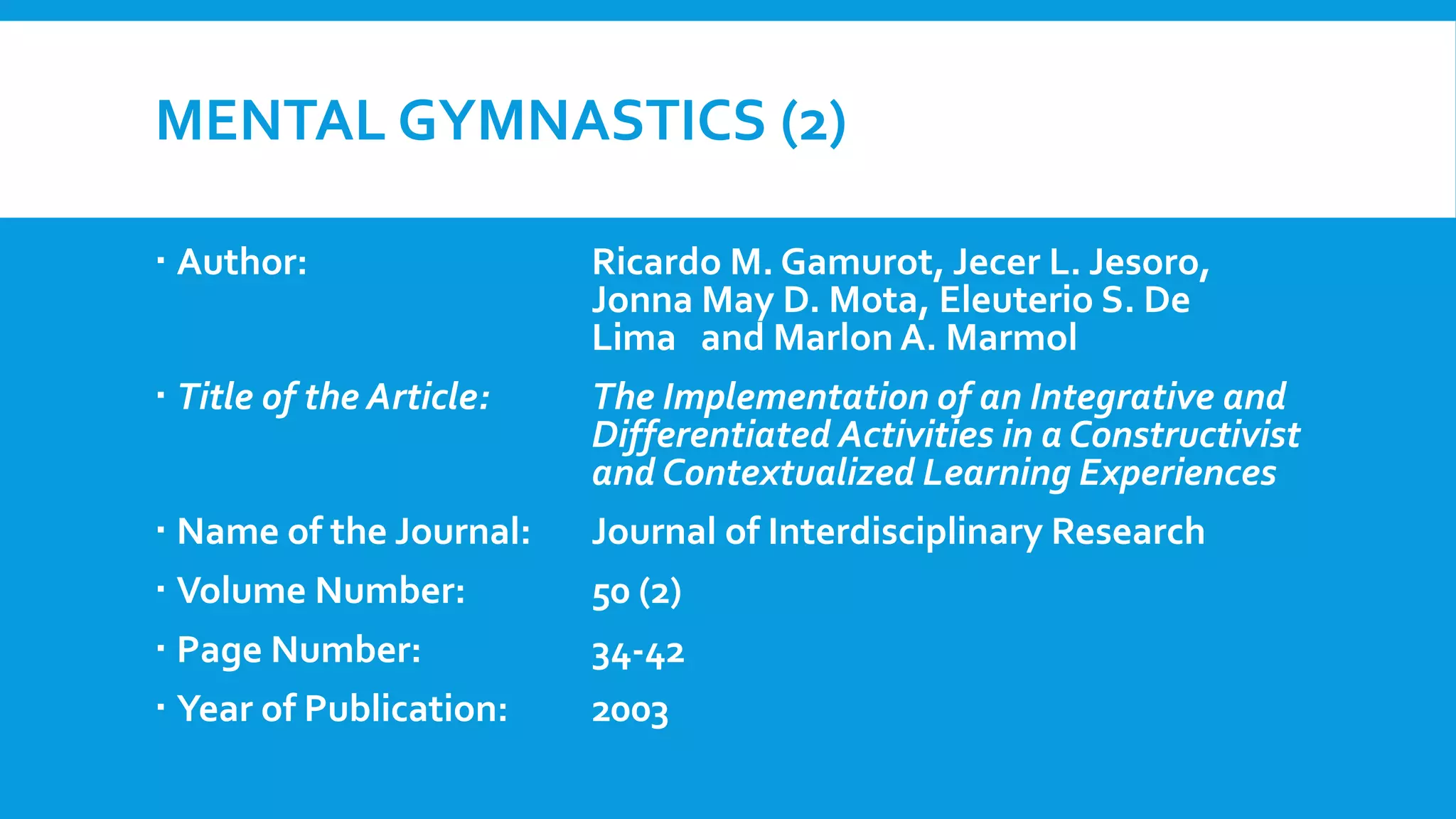 Citing Sources Exemplar | PPT