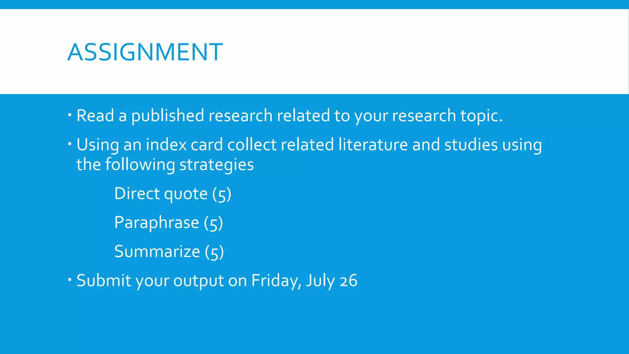 Citing Sources Exemplar | PPT
