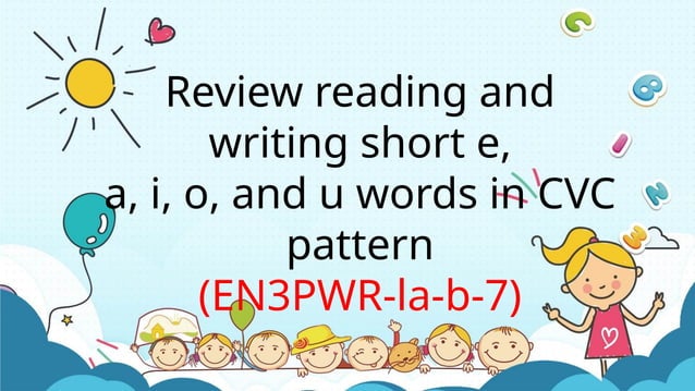 COT 1 powerpoint English Reveiw Reading and writing short u words in ...