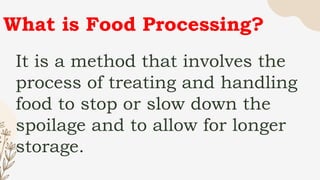 FOOD PROCESSING TOOLS, UTENSILS, & EQUIPMENT | PPTX