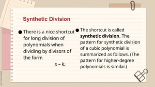 Cot 1 PPT Synthetic Division powerpoint math 10 | PPT