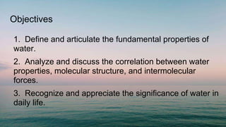 Gen Chem 1 COT 1 Water Properties Lesson plan | PPTX