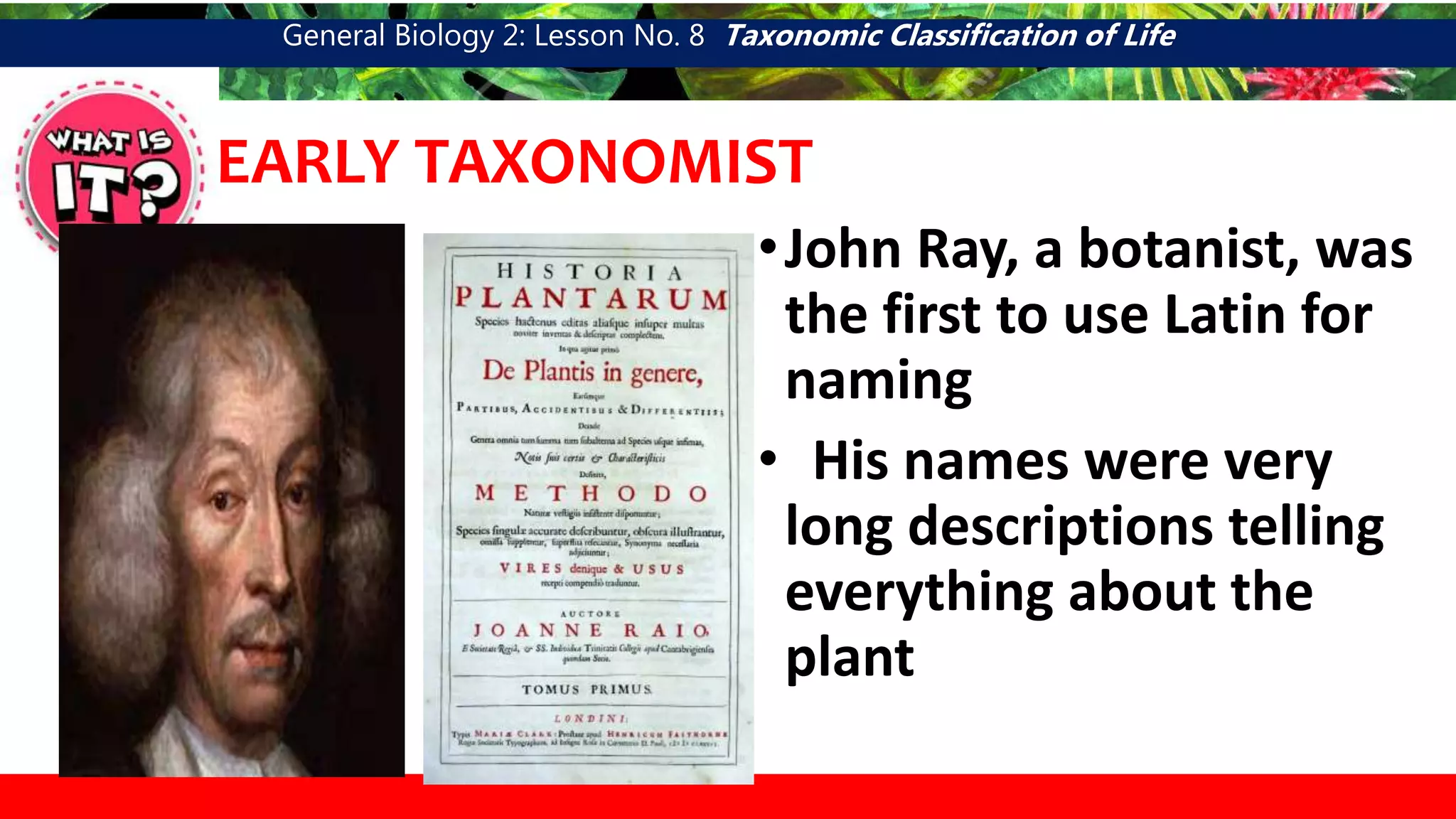 TAXONOMIC CLASSIFICATION | PPTX