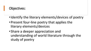 Elements of Poetry in Reading and Writing | PPTX | Poetry | Books and ...