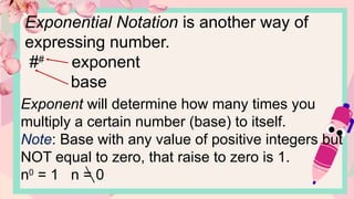 Math Quarter 2 CO Exponential Notation 2024 2025 MATATAG CURR | PPT