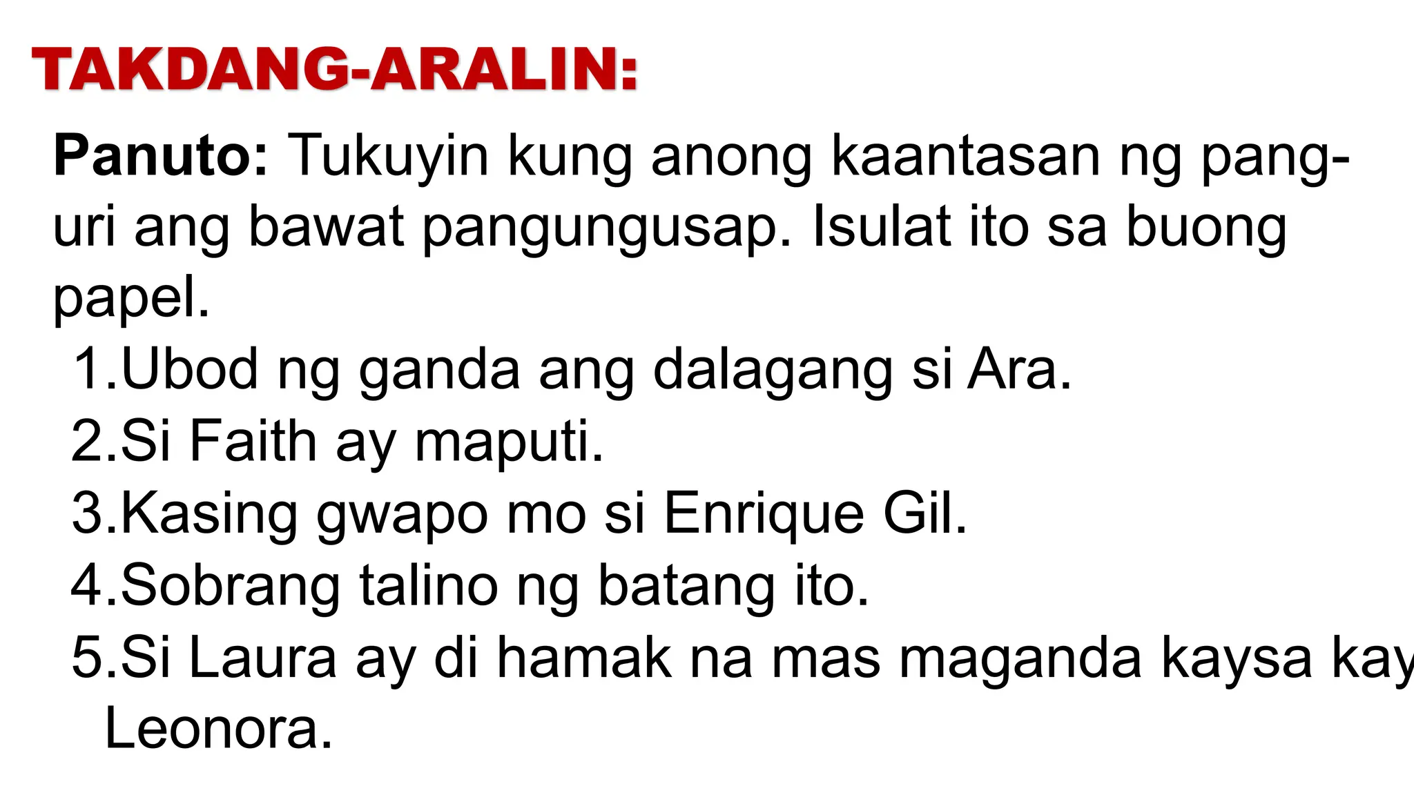 (KAANTASAN NG PANG-URI- COT 2 powerpoint | PPTX