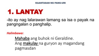 (KAANTASAN NG PANG-URI- COT 2 powerpoint | PPTX