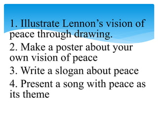 Imagine by John Lennon lesson | PPT