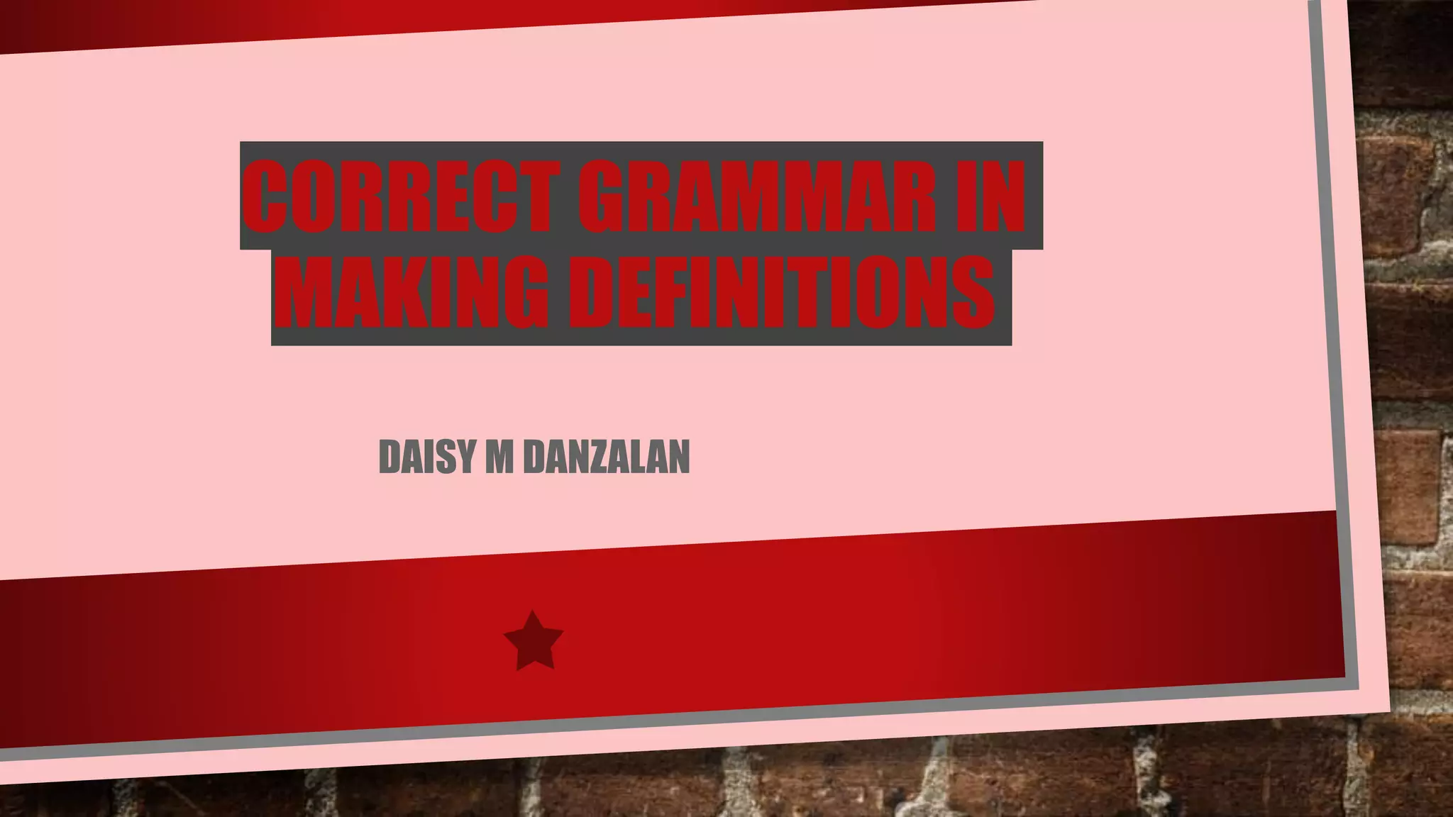 Making definition | PPTX