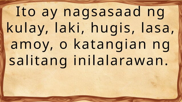 COT 2 FIL 3 Filipino 3 Paglalarawan ng mga tao | PPTX