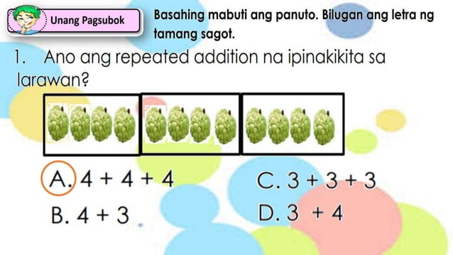 Math 2 - repeated addition Grade Two COT | PPTX
