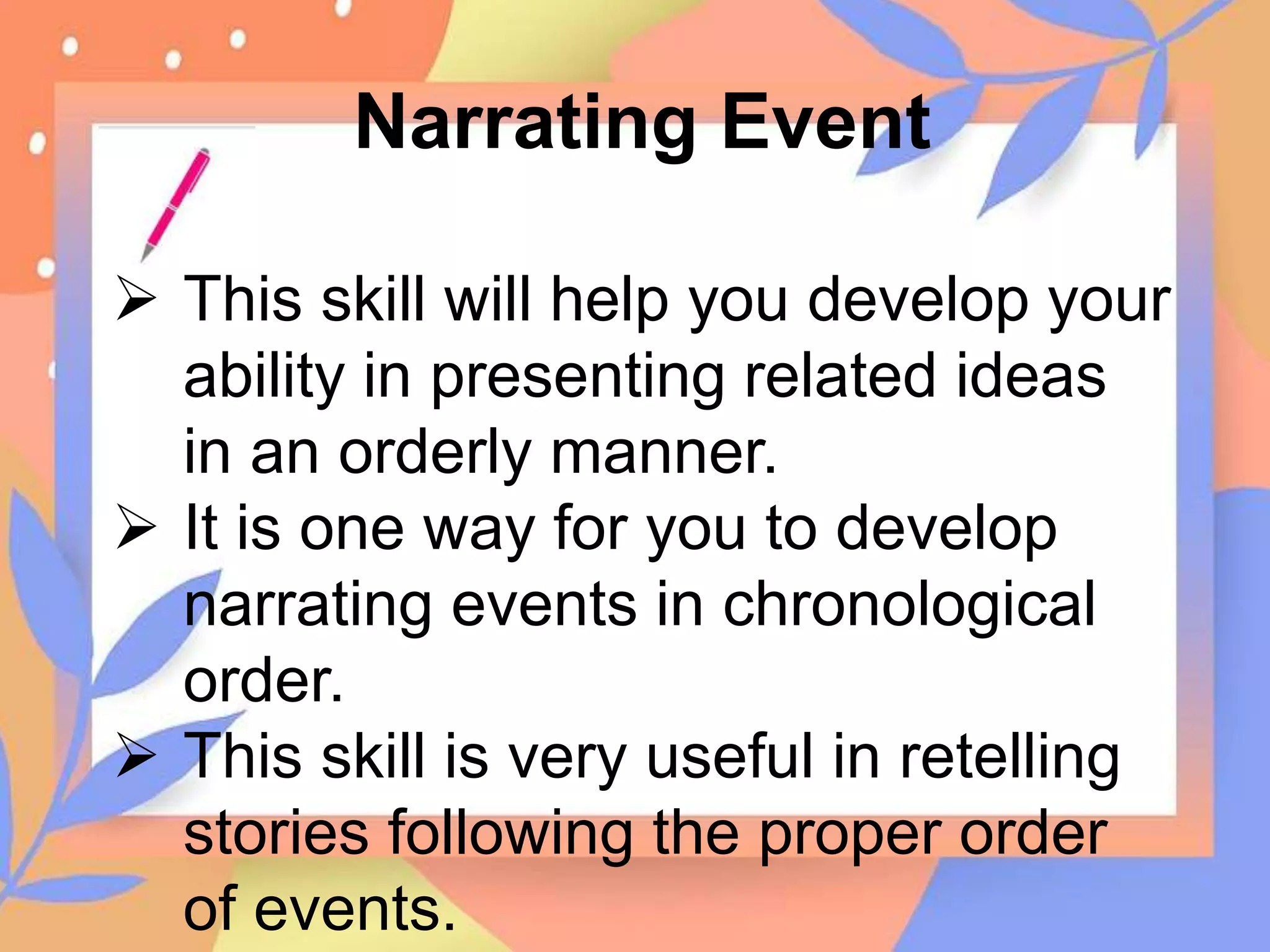 COT2 Narrating Events.pptx