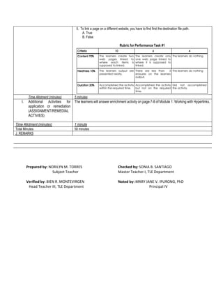 Cot 2 working with hyperlinks norilyn torres | PDF