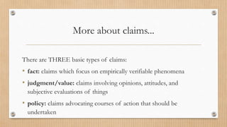 Three types of claims .................. | PPTX