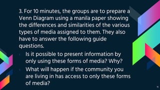 Media and Information Literacy-Types of Media | PPTX