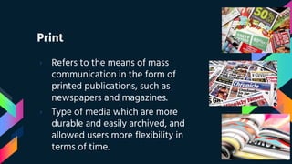 Media and Information Literacy-Types of Media | PPTX