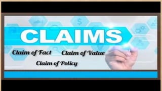 claims of fact, value, policy sample ppt | PPTX