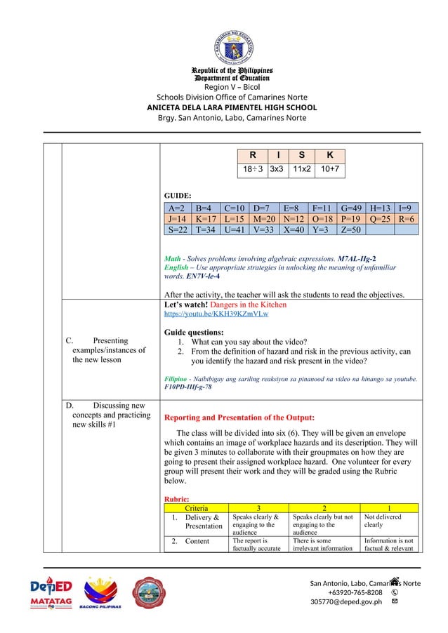 COT 3 - BPP Exploratory for Grade 7 and Grade 8 | PDF | Free Download