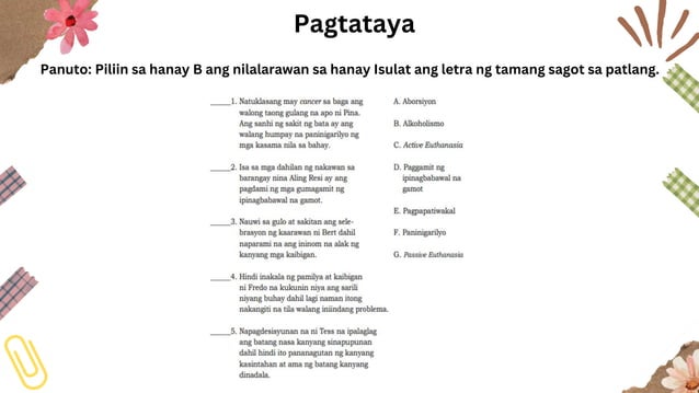 ESP 10 PAGGALANG SA BUHAY AT MGA ISYUNG MORAL | PPTX