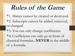Physical Science Balancing Chemical Equations COT 3 ppt.ppt | Chemistry ...