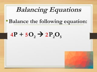 Physical Science Balancing Chemical Equations COT 3 ppt.ppt | Chemistry | Science