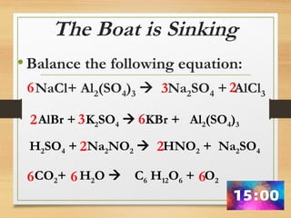 Physical Science Balancing Chemical Equations COT 3 ppt.ppt | Chemistry ...