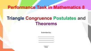 Proving Statements on Triangle Congruence | PPT
