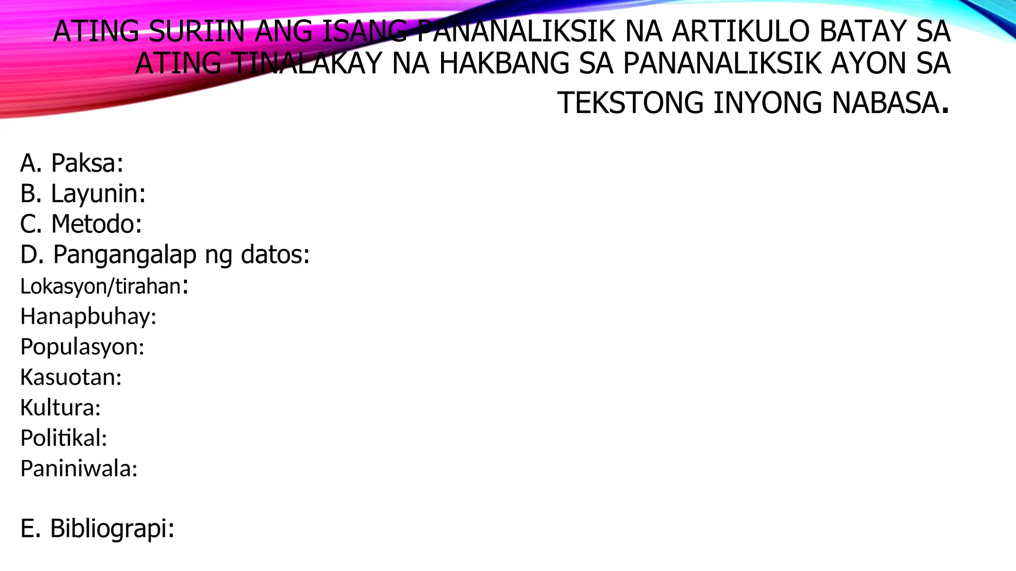 COT 4TH-HAKBANG SA PANANALIKSIK.pptx- PAGBASA AT PAGSUSURI | PPTX