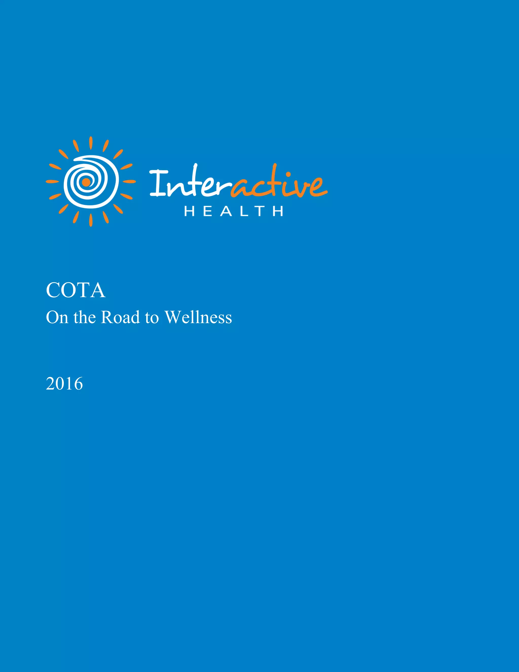 COTA: On the Road to Wellness | PDF
