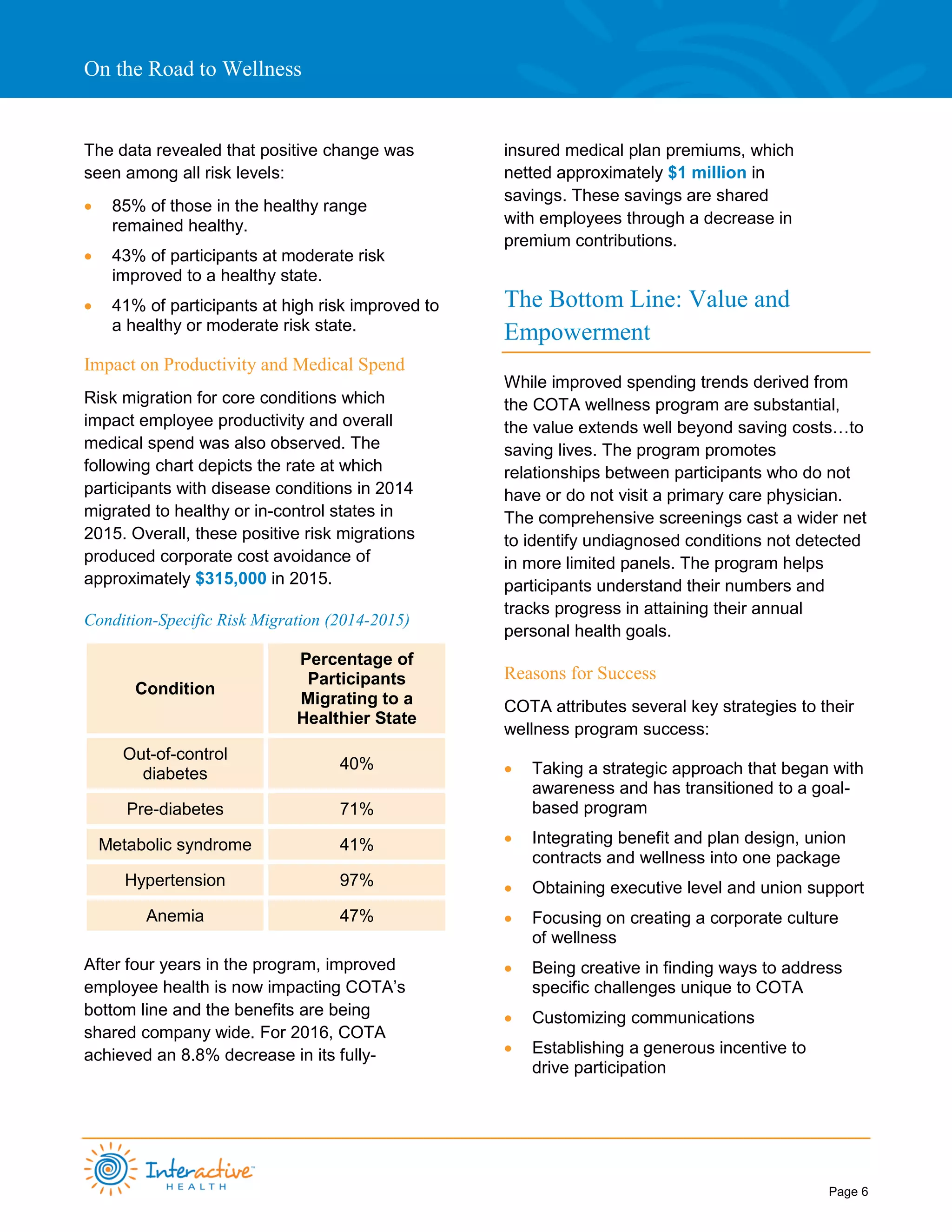 COTA: On the Road to Wellness | PDF