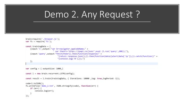 Weaponizing Neural Networks. In your browser!