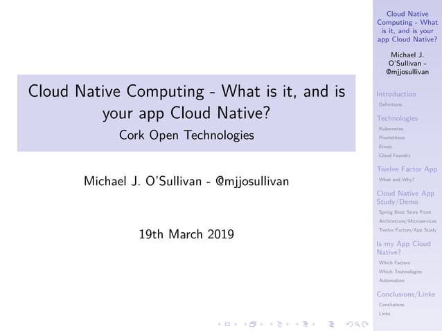 Cloud Native Computing: What does it mean, and is your app Cloud Native? | PPT