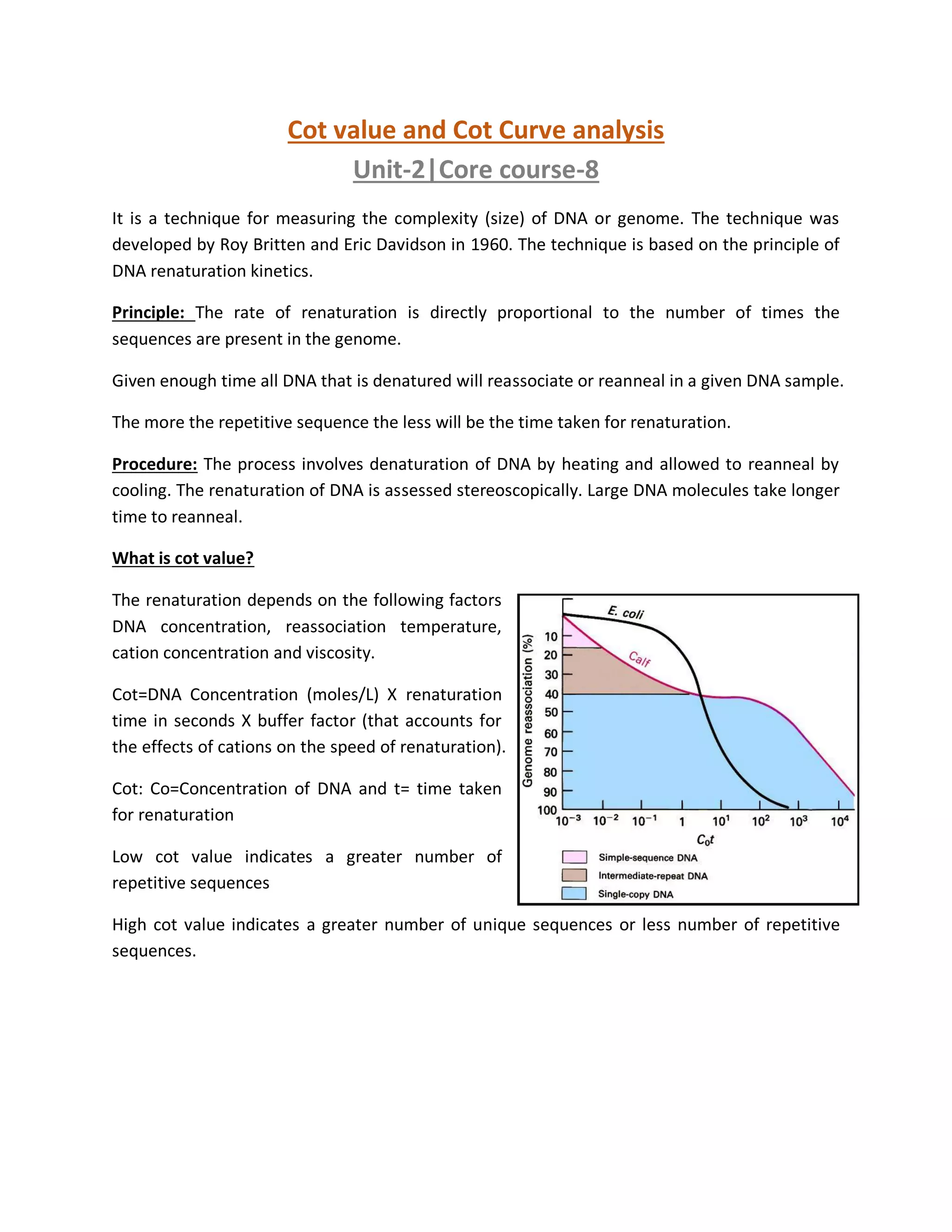 Cot curve | PDF