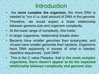 Cot curve analysis for gene and genome complexity | PPT | Biological Sciences | Science