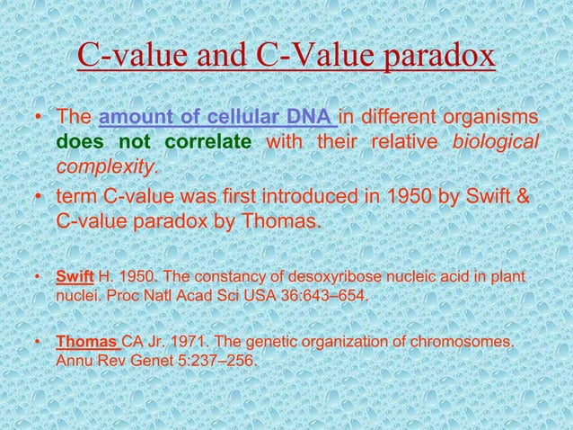 Cot curve analysis for gene and genome complexity | PPT | Biological ...