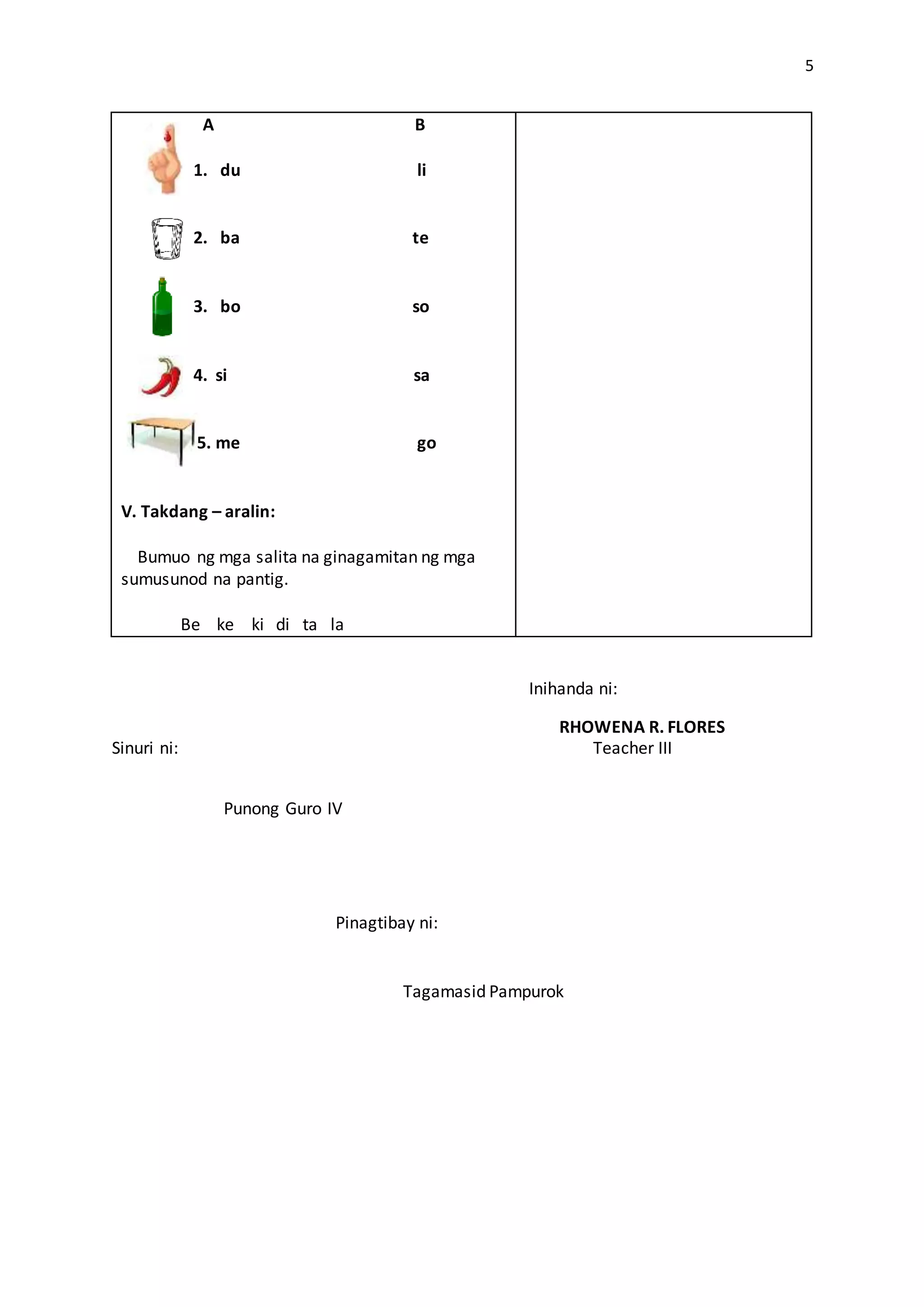 Cot detailed lesson plan filipino 1 | DOCX Cot detailed lesson plan filipino 1 | DOCX
